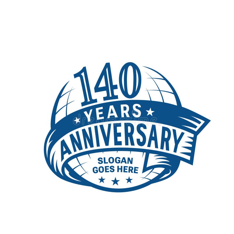 140 Years Anniversary Design Template. Anniversary Vector and ...