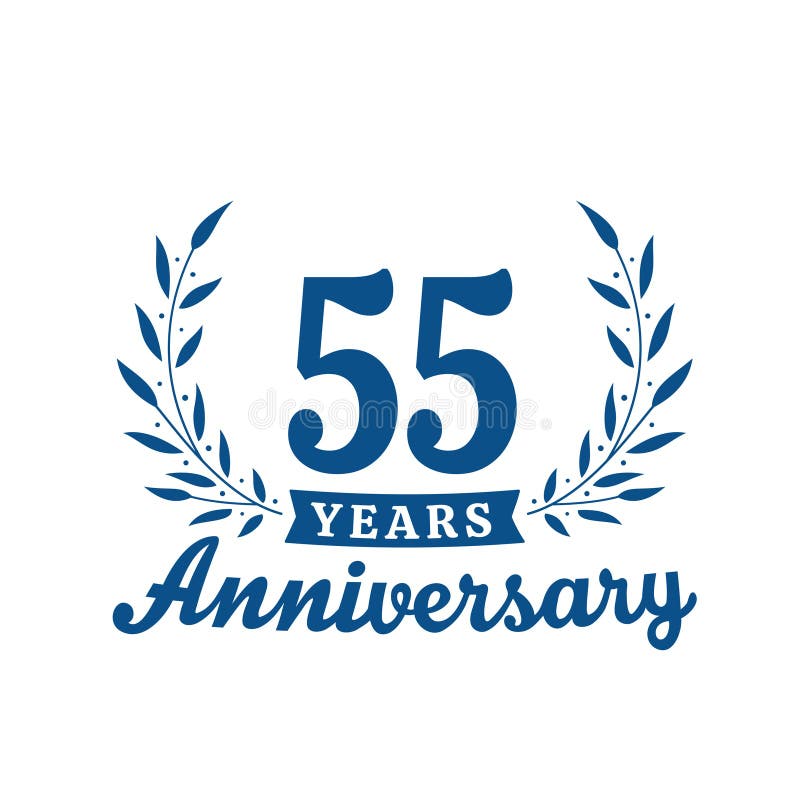 55 Years Anniversary Celebration Logotype. 55th Anniversary Logo ...