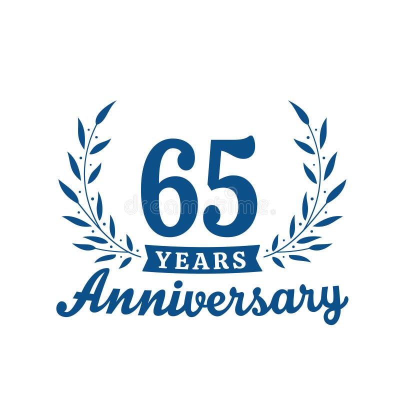 65 Years Anniversary Celebration Logotype. 65th Anniversary Logo ...