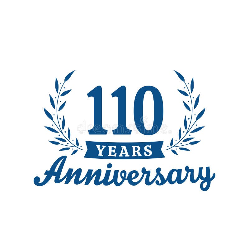 110 Years Anniversary Celebration Logotype. 110th Anniversary Logo ...