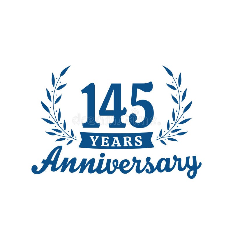 145 Years Anniversary Celebration Logotype. 145th Anniversary Logo ...