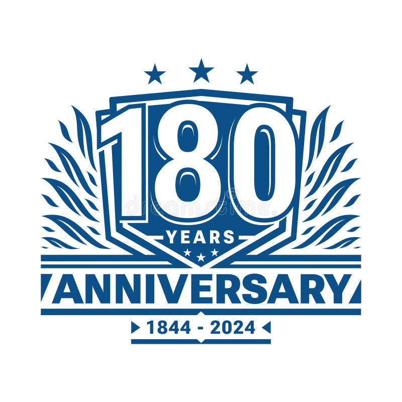 180 Years Anniversary Celebration Shield Design Template. 180th ...