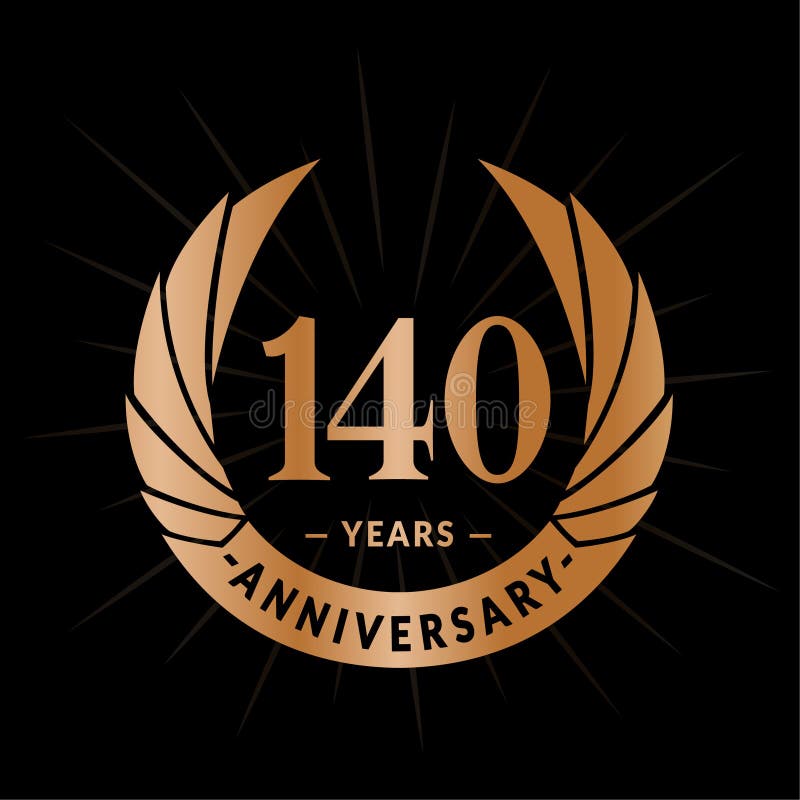 140 Years Anniversary Design Template. Elegant Anniversary Logo Design ...