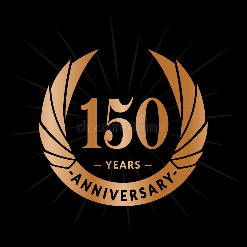 150 Years Anniversary Design Template. Elegant Anniversary Logo Design ...