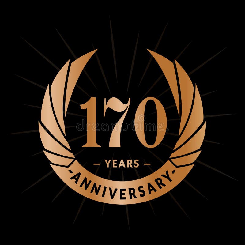 170 Years Anniversary Design Template. Elegant Anniversary Logo Design ...