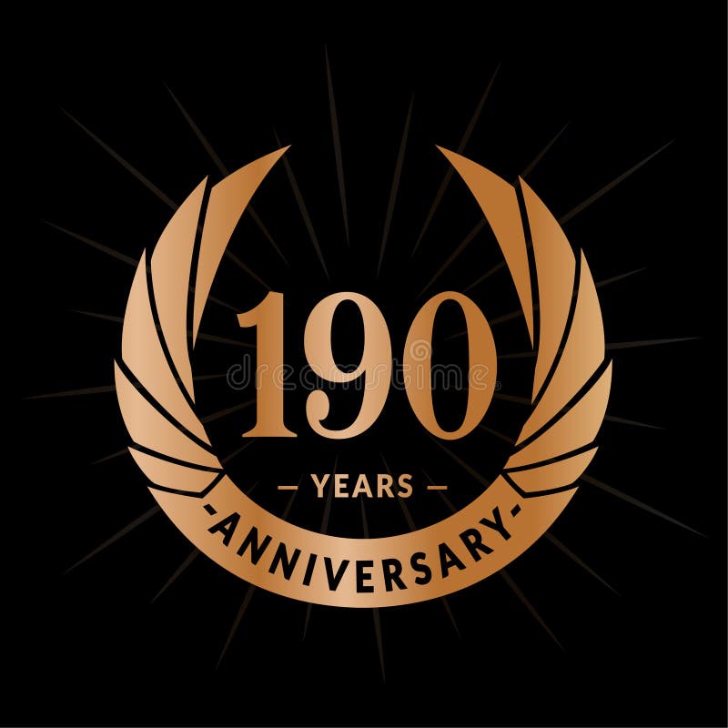 190 Years Anniversary Design Template. Elegant Anniversary Logo Design ...