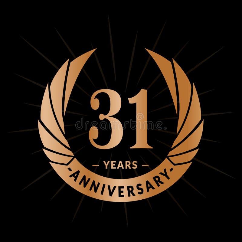 31 Years Anniversary Design Template. Elegant Anniversary Logo Design ...