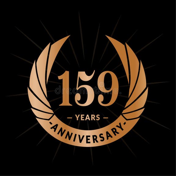 159 Years Anniversary Design Template. Elegant Anniversary Logo Design ...