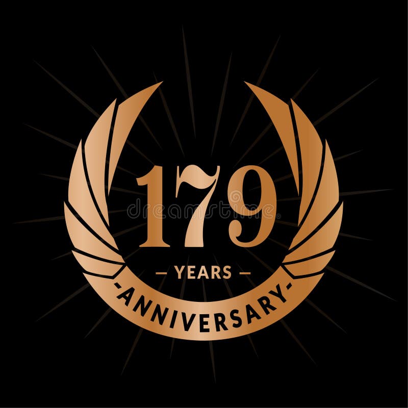 179 Years Anniversary Design Template. Elegant Anniversary Logo Design ...