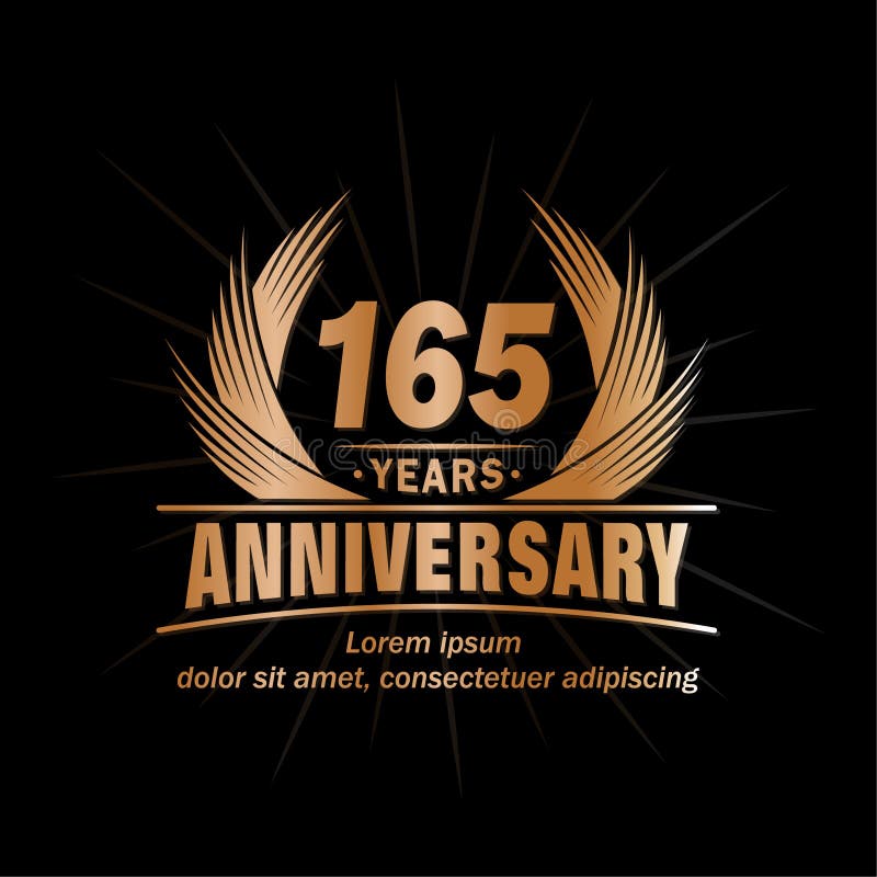 165 Years Anniversary. Elegant Anniversary Design. 165th Years Logo ...