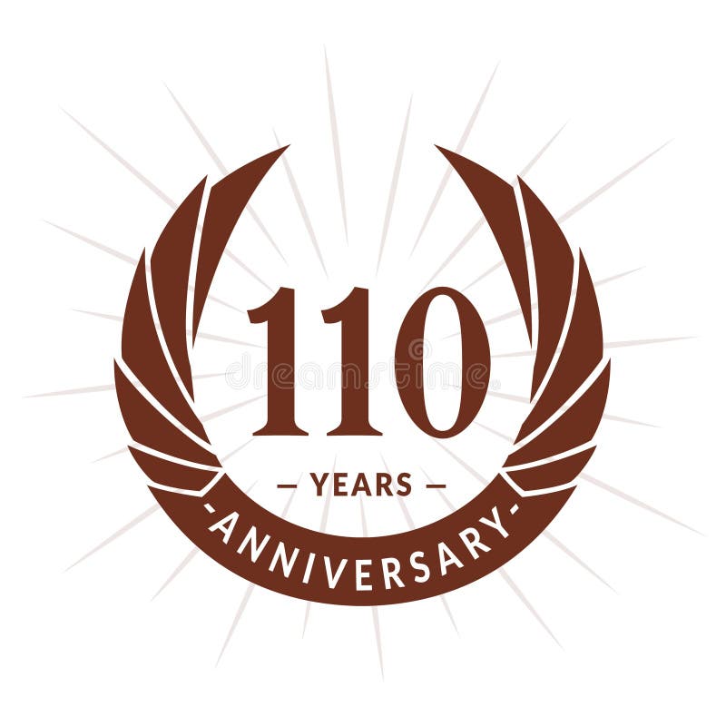110 Years Anniversary Design Template. Elegant Anniversary Logo Design ...