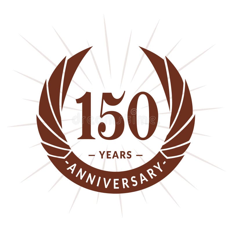150 Years Anniversary Design Template. Elegant Anniversary Logo Design ...