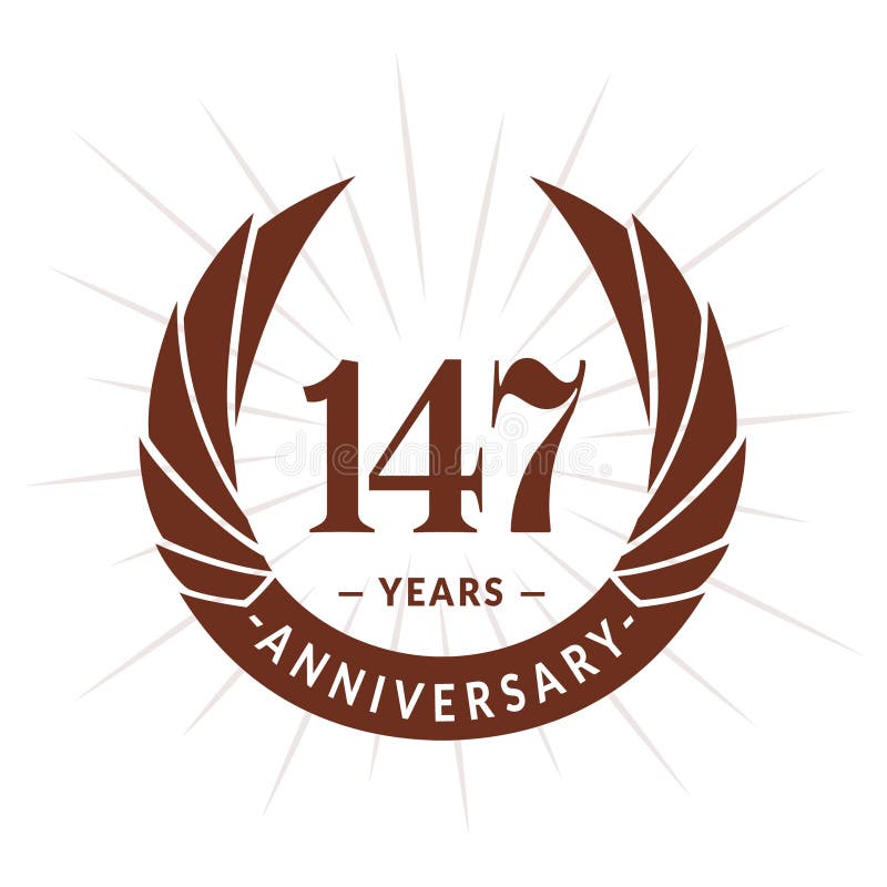 147 Years Anniversary Design Template. Elegant Anniversary Logo Design ...