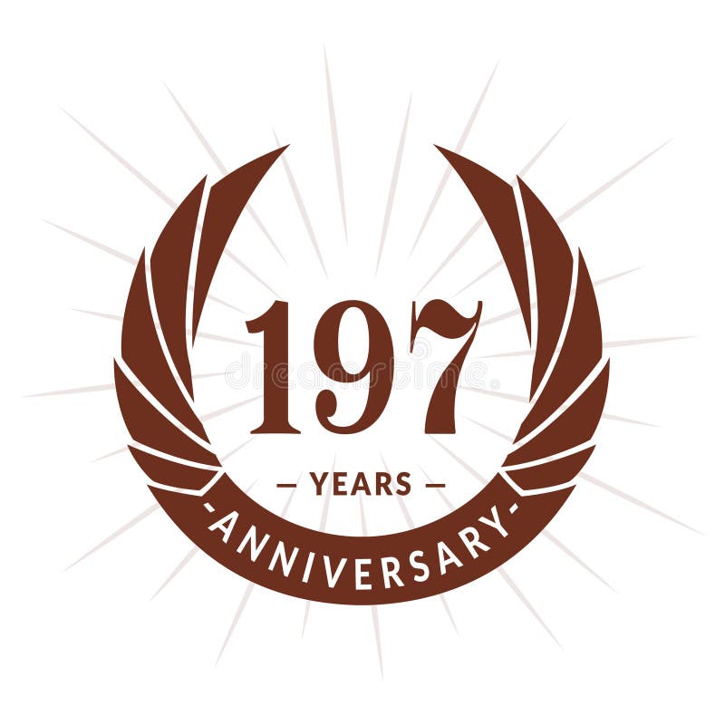 197 Years Anniversary Design Template. Elegant Anniversary Logo Design ...