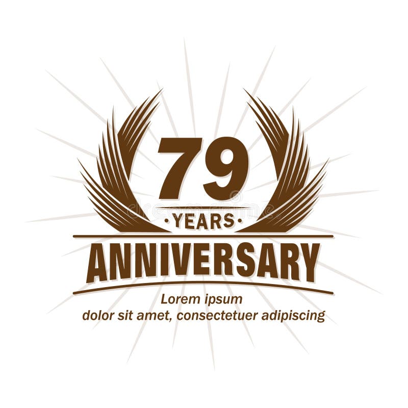 79 Years Anniversary. Elegant Anniversary Design. 79th Years Logo ...