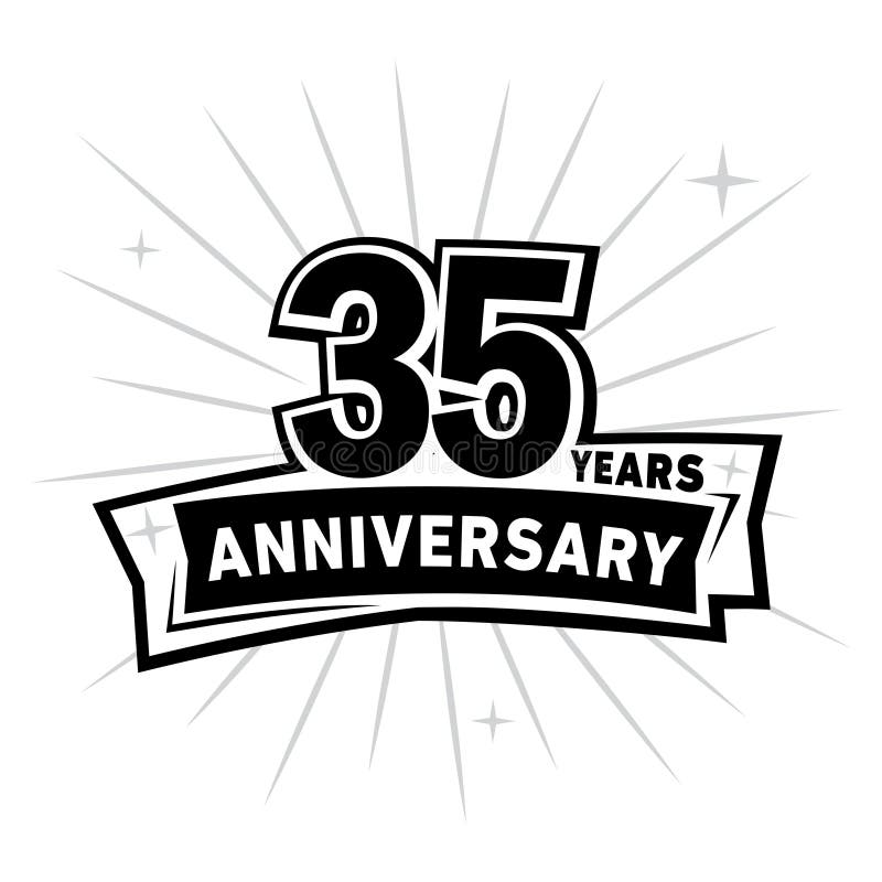 35 Years Celebrating Anniversary Design Template. 35th Anniversary Logo ...