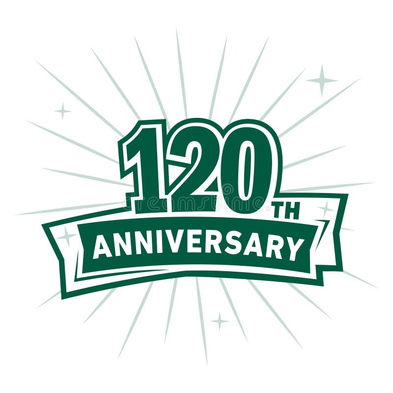 120 Years Celebrating Anniversary Design Template. 120th Anniversary ...