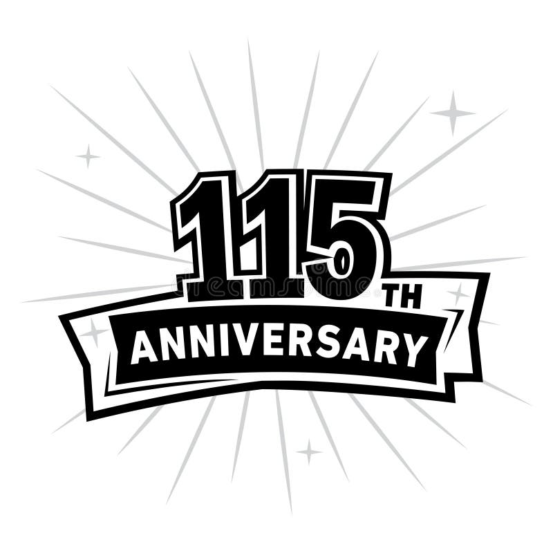 115 Years Celebrating Anniversary Design Template. 115th Anniversary ...