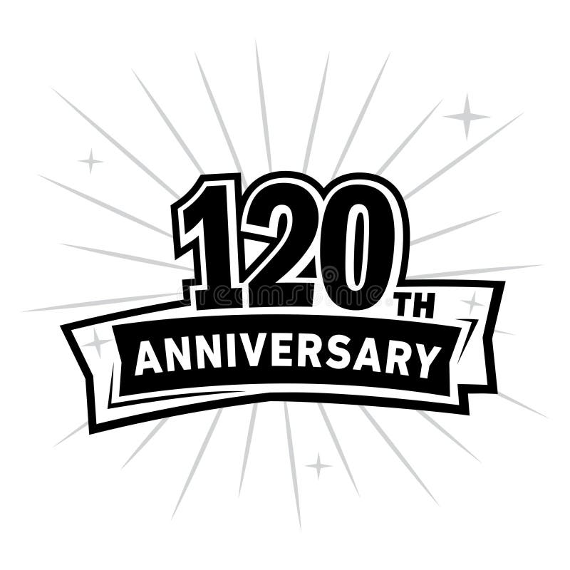 120 Years Celebrating Anniversary Design Template. 120th Anniversary ...