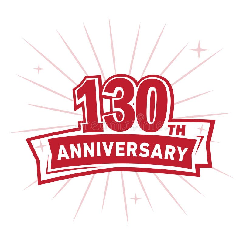 130 Years Celebrating Anniversary Design Template. 130th Anniversary ...