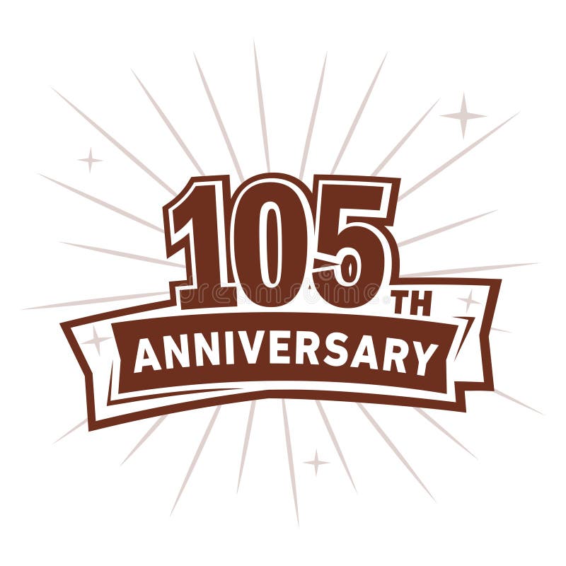 105 Years Celebrating Anniversary Design Template. 105th Anniversary ...