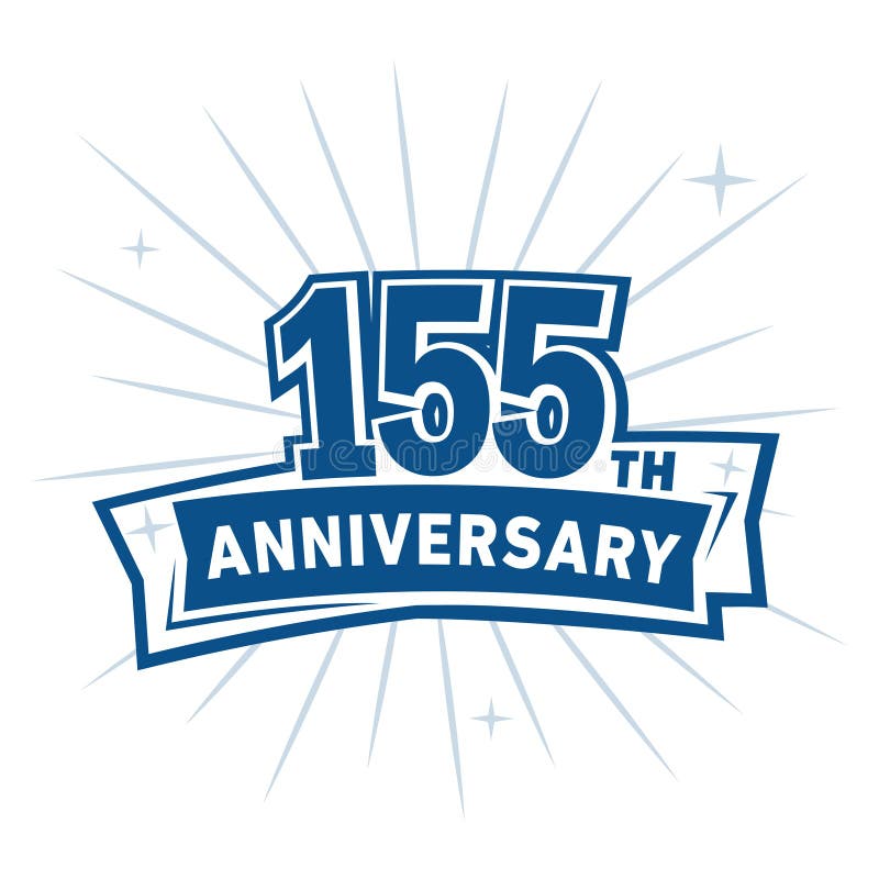 155 Years Celebrating Anniversary Design Template. 155th Anniversary ...