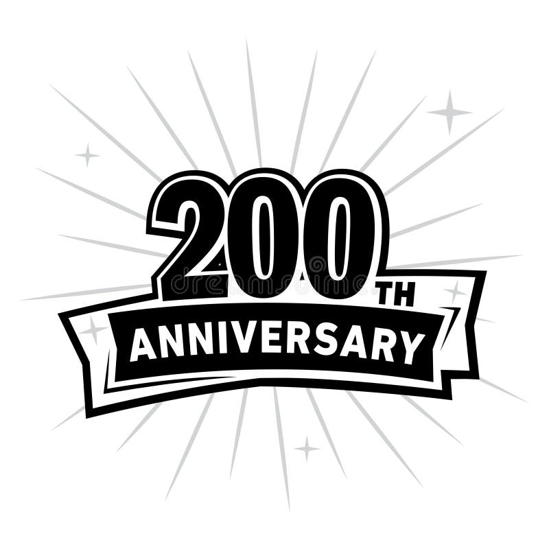 200th Anniversary Design Template. 200 Years Logo. 200 Years Vector And ...