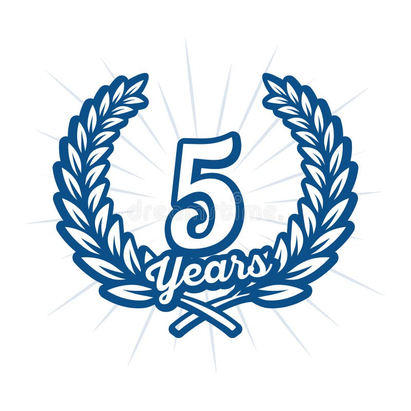 5 Years Anniversary Celebration Design Template. 5th Anniversary Logo ...