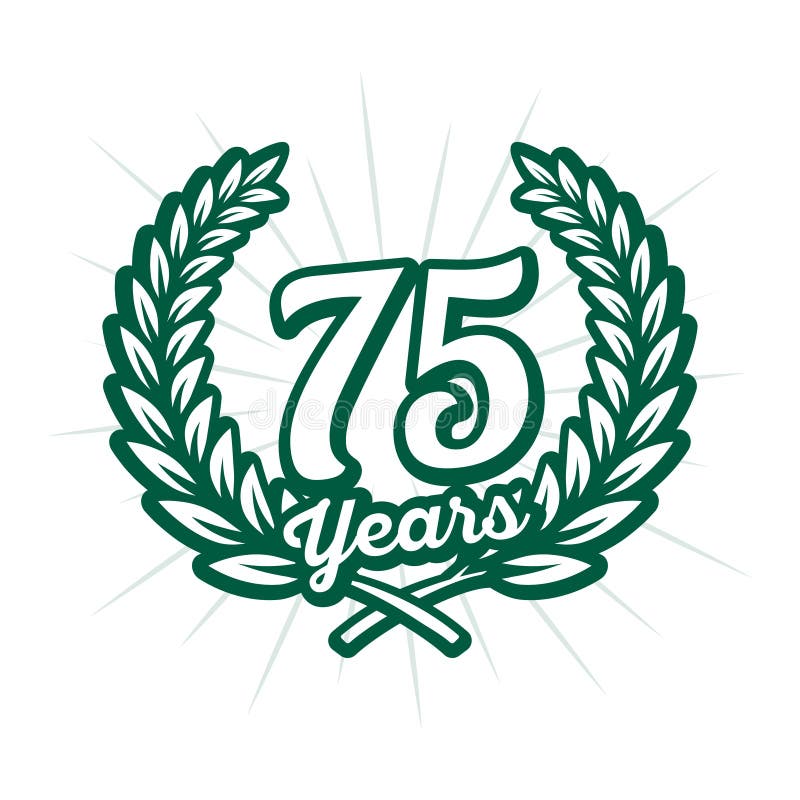 75 Years Anniversary Celebration Design Template. 75th Anniversary Logo ...