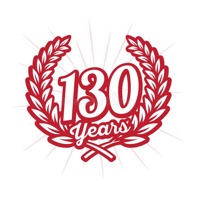 130 Years Anniversary Celebration Design Template. 130th Anniversary ...