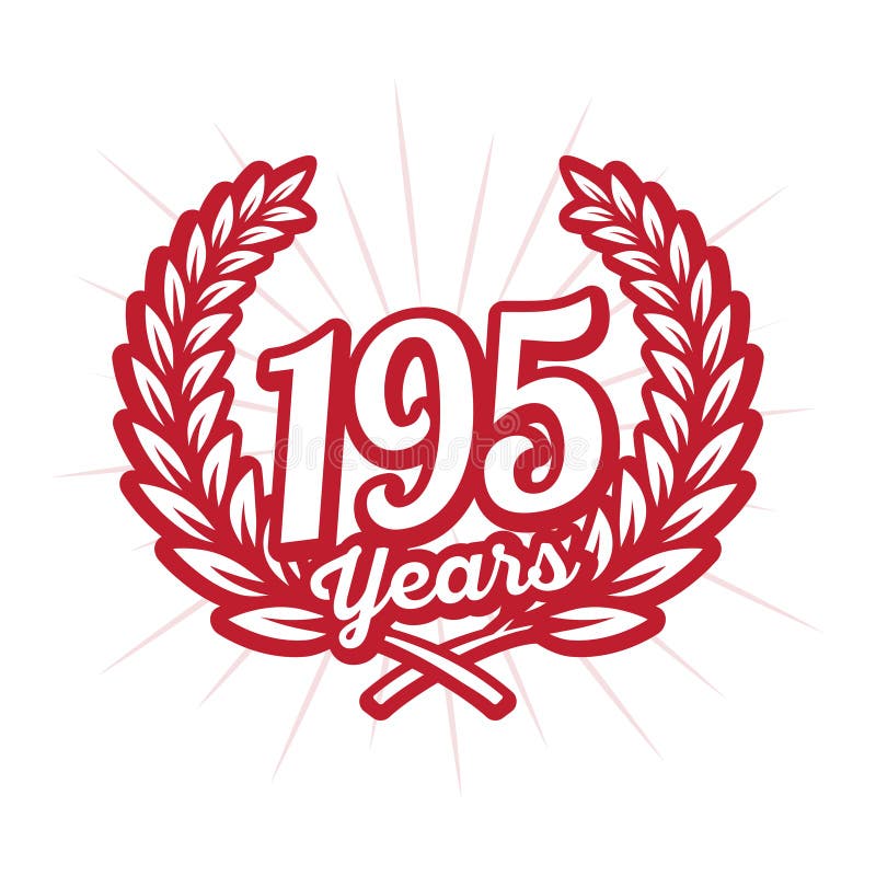 195 Years Anniversary Celebration Design Template. 195th Anniversary ...