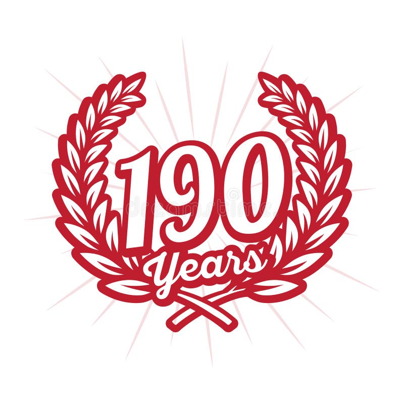190 Years Anniversary Celebration Design Template. 190th Anniversary ...