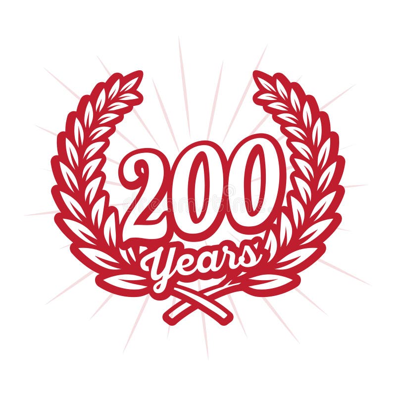 200th Anniversary Design Template. 200 Years Logo. 200 Years Vector And ...