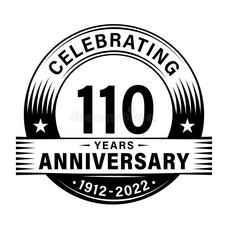 110 Years Anniversary Celebration Design Template. 110th Logo Vector ...
