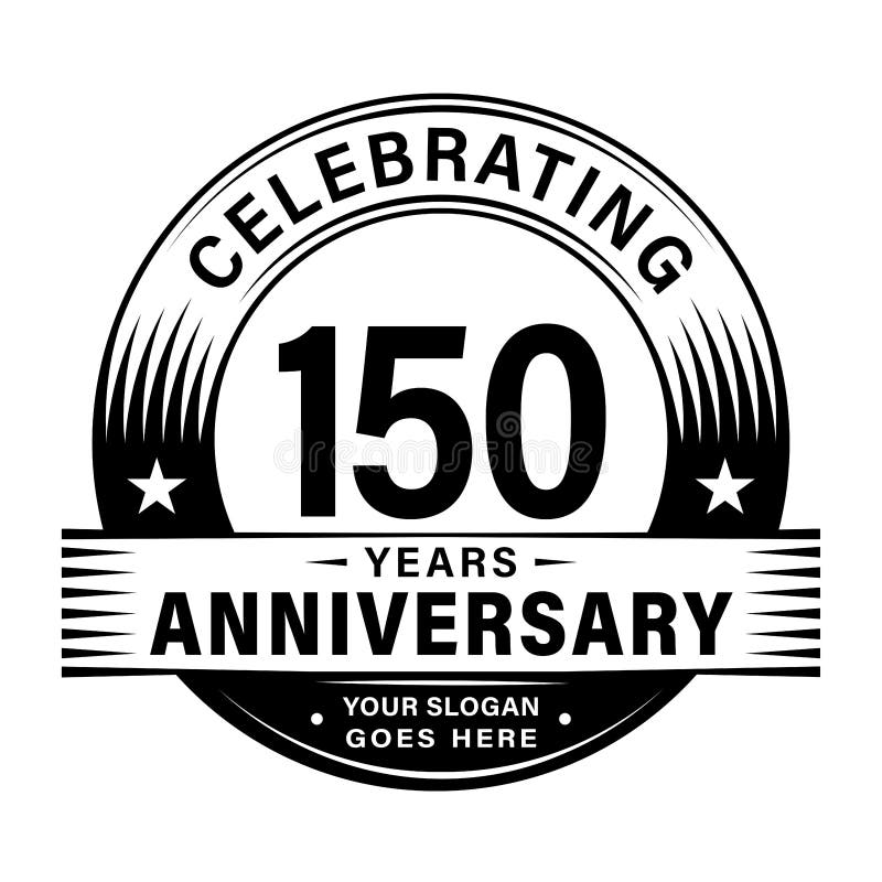 150 Years Anniversary Celebration Design Template. 150th Logo Vector ...