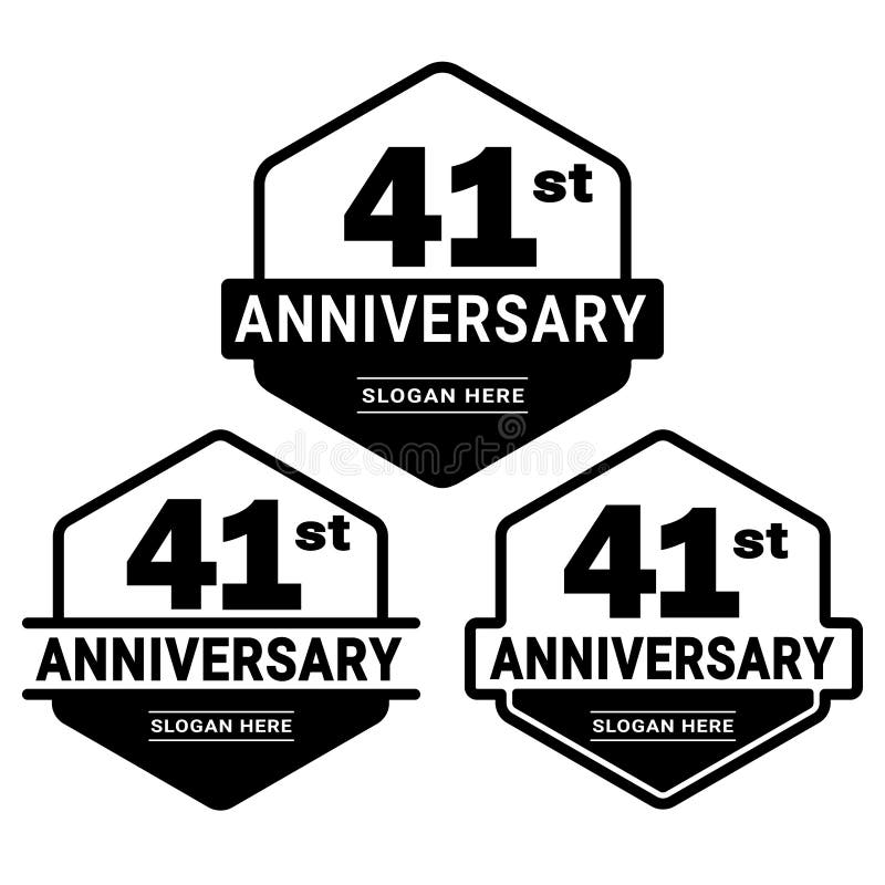 41 Years Anniversary Celebration Logotype. 41st Anniversary Logo ...