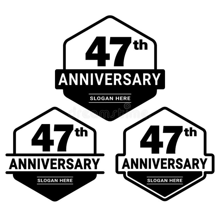 47 Years Anniversary Celebration Logotype. 47th Anniversary Logo ...