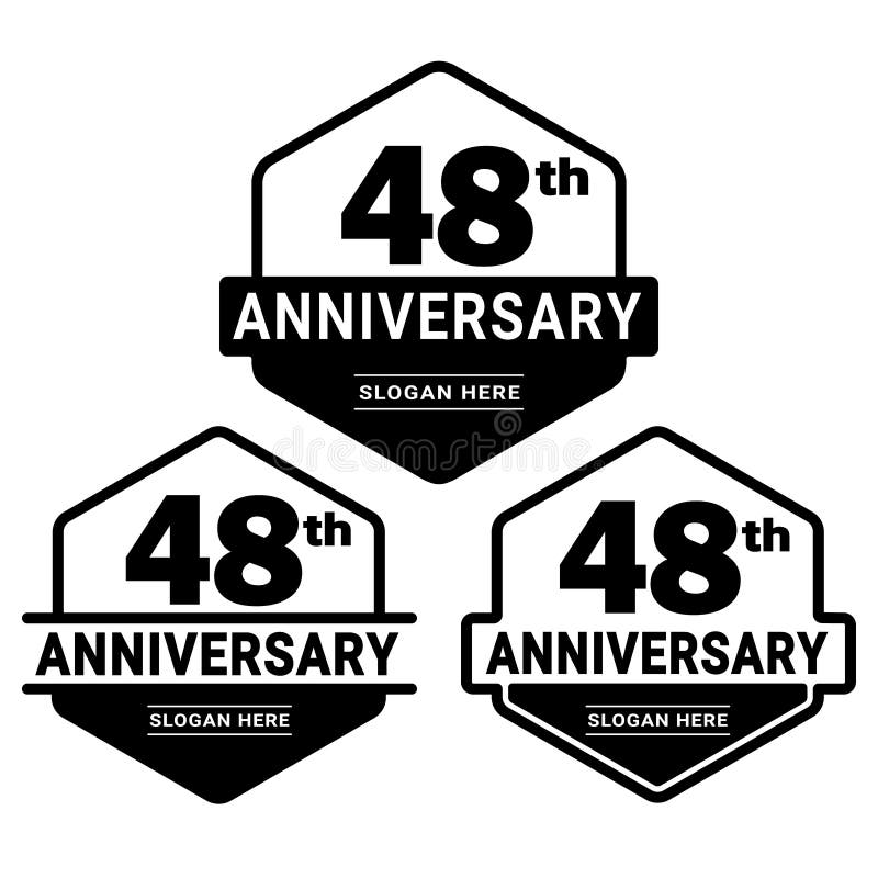 48 Years Anniversary Celebration Logotype. 48th Anniversary Logo ...