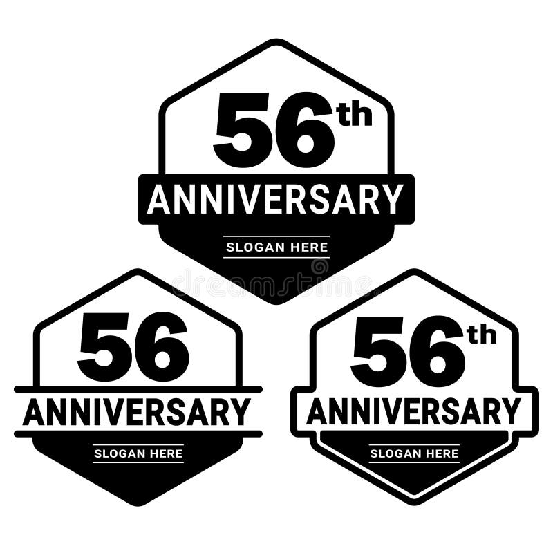 56 Years Anniversary Celebration Logotype. 56th Anniversary Logo ...
