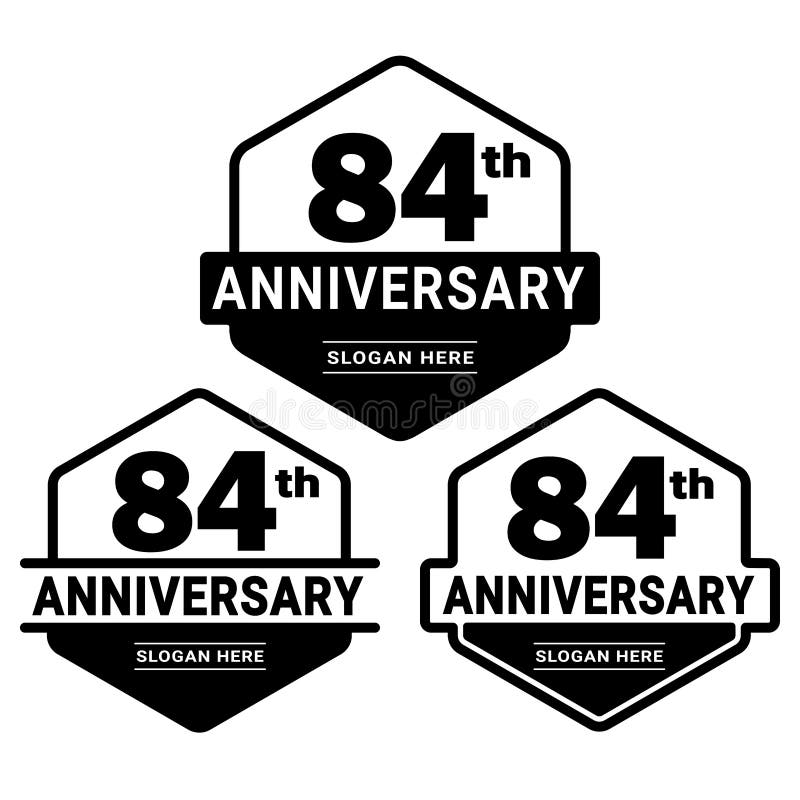 84 Years Anniversary Celebration Logotype. 84th Anniversary Logo ...