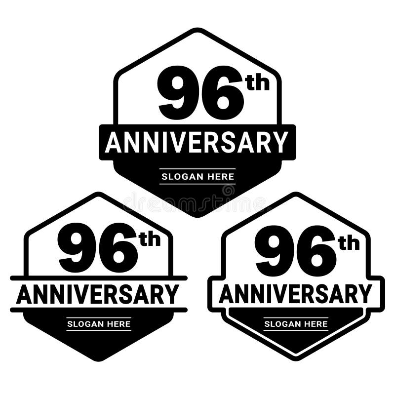 96 Years Anniversary Celebration Logotype. 96th Anniversary Logo ...