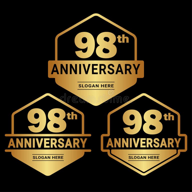 98 Years Anniversary Celebration Logotype. 98th Anniversary Logo ...