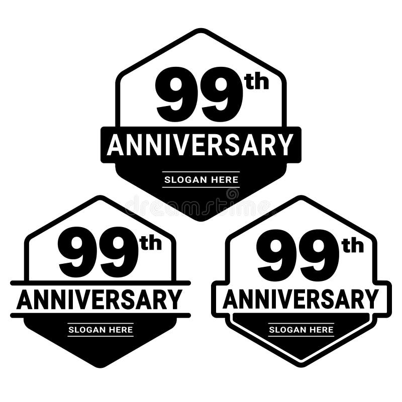 99 Years Anniversary Celebration Logotype. 99th Anniversary Logo ...
