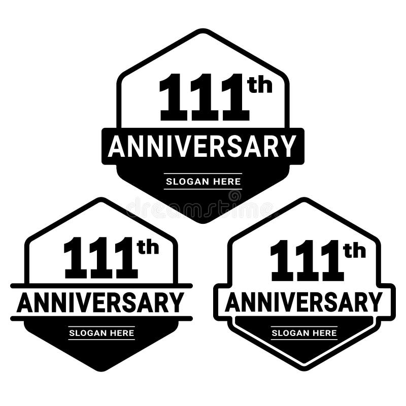 111 Years Anniversary Celebration Logotype. 111th Anniversary Logo ...