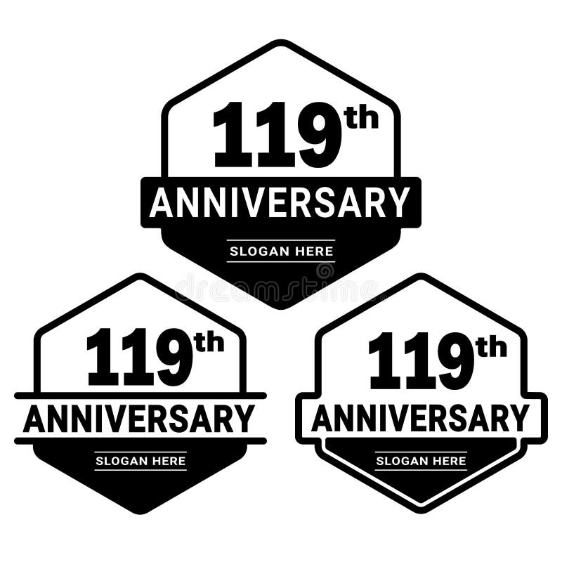 119 Years Anniversary Celebration Logotype. 119th Anniversary Logo ...