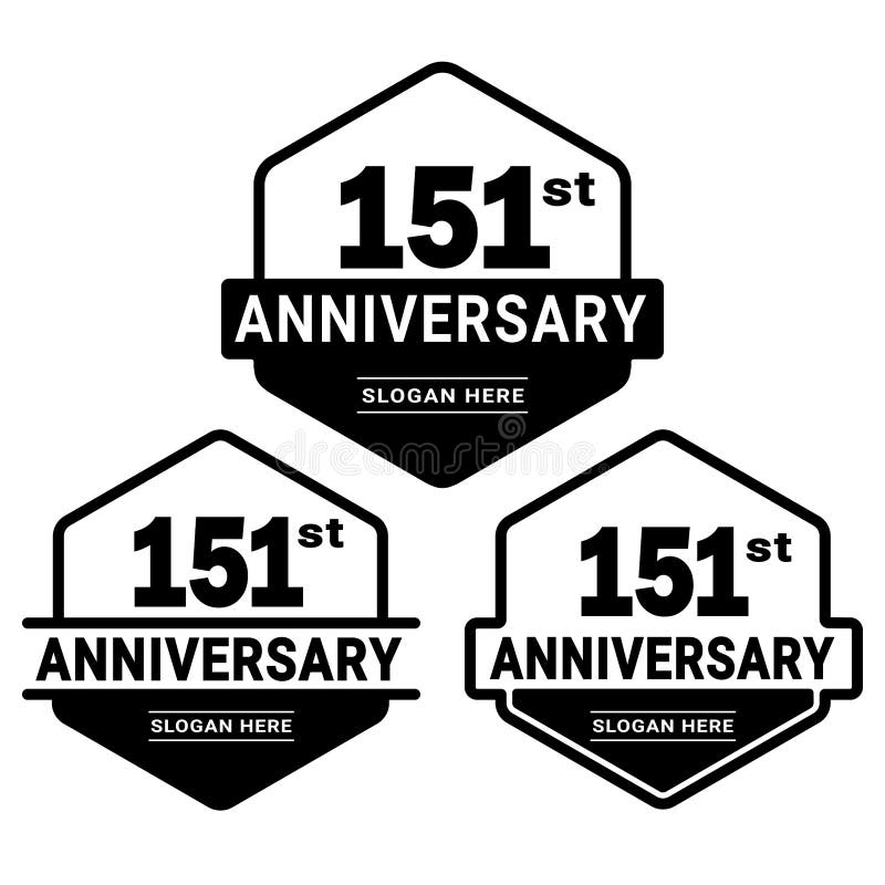151 Years Anniversary Celebration Logotype. 151st Anniversary Logo ...