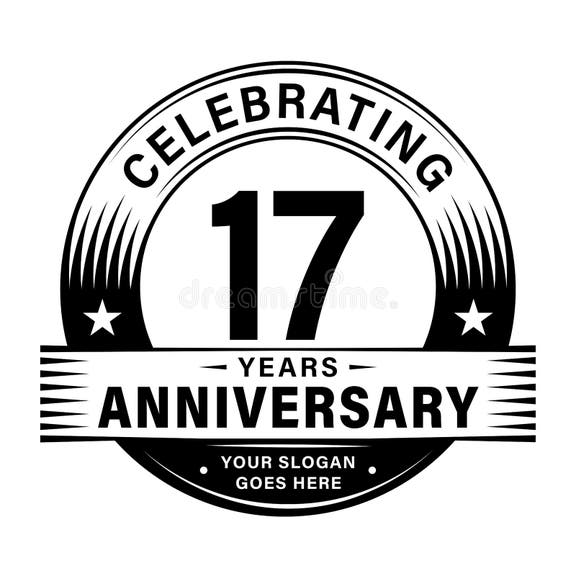 17 Years Anniversary Celebration Design Template. 17th Logo Vector ...