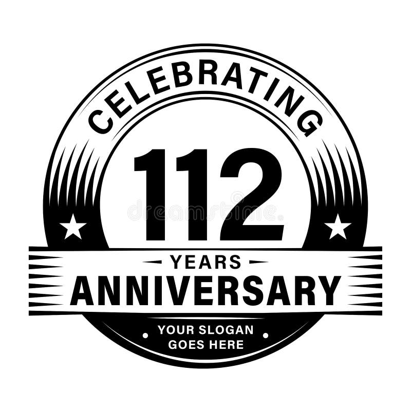 112 Years Anniversary Celebration Design Template. 112th Logo Vector ...