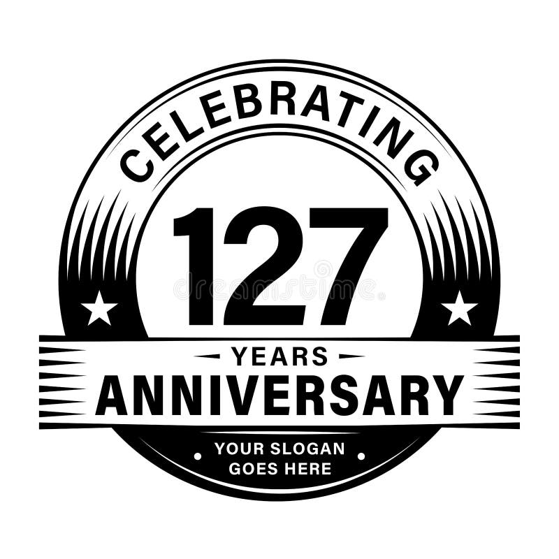 127 Years Anniversary Celebration Design Template. 127th Logo Vector ...
