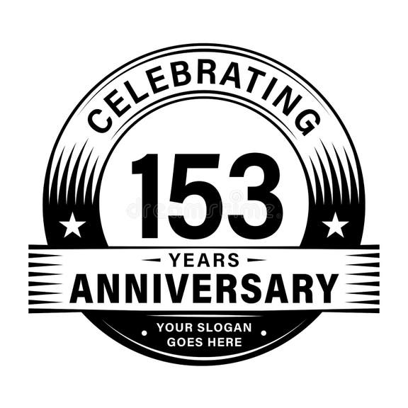 153 Years Anniversary Celebration Design Template. 153rd Logo Vector ...